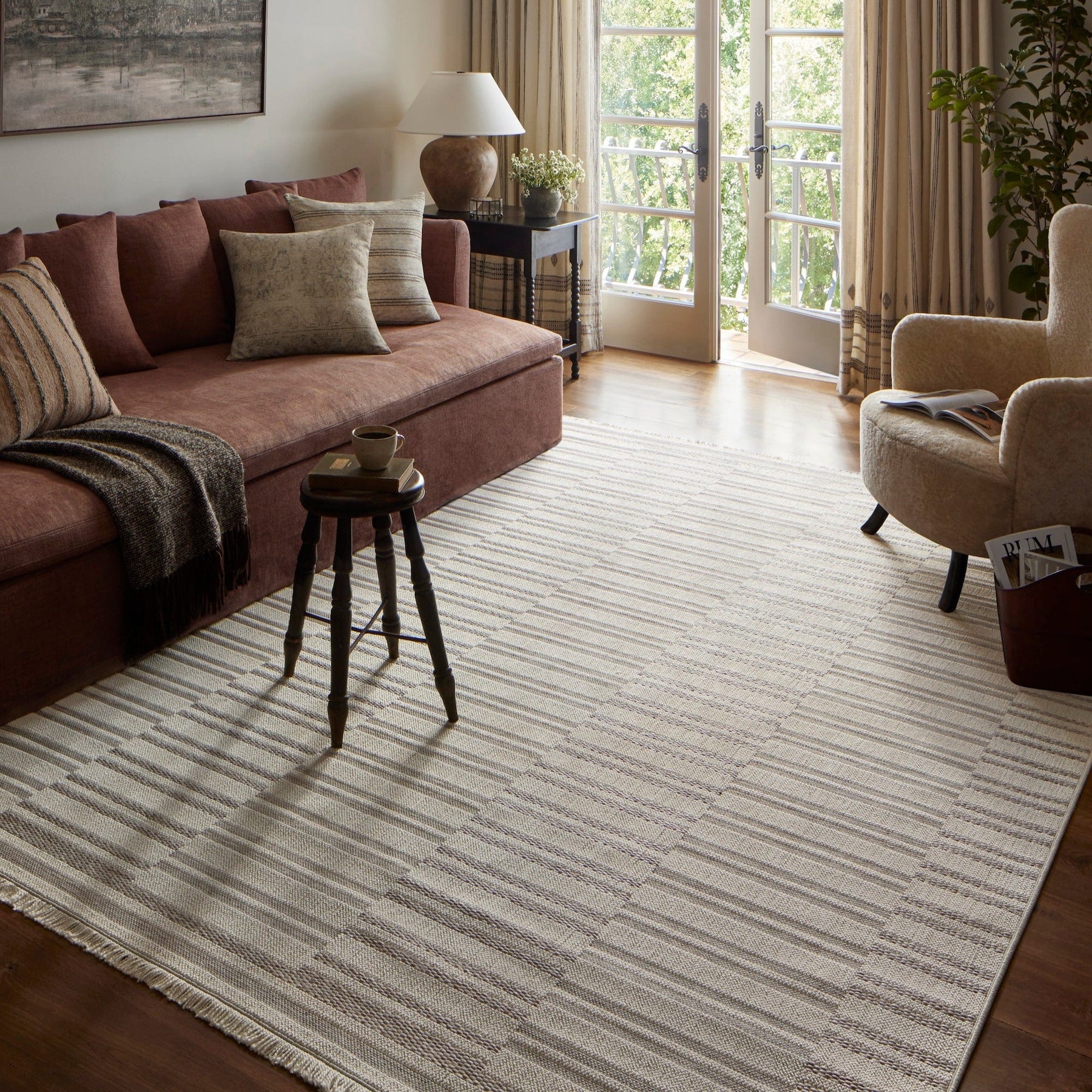 Amber Lewis x Loloi Malibu Indoor/Outdoor Rug - Ivory/Dove – Meadow Blu
