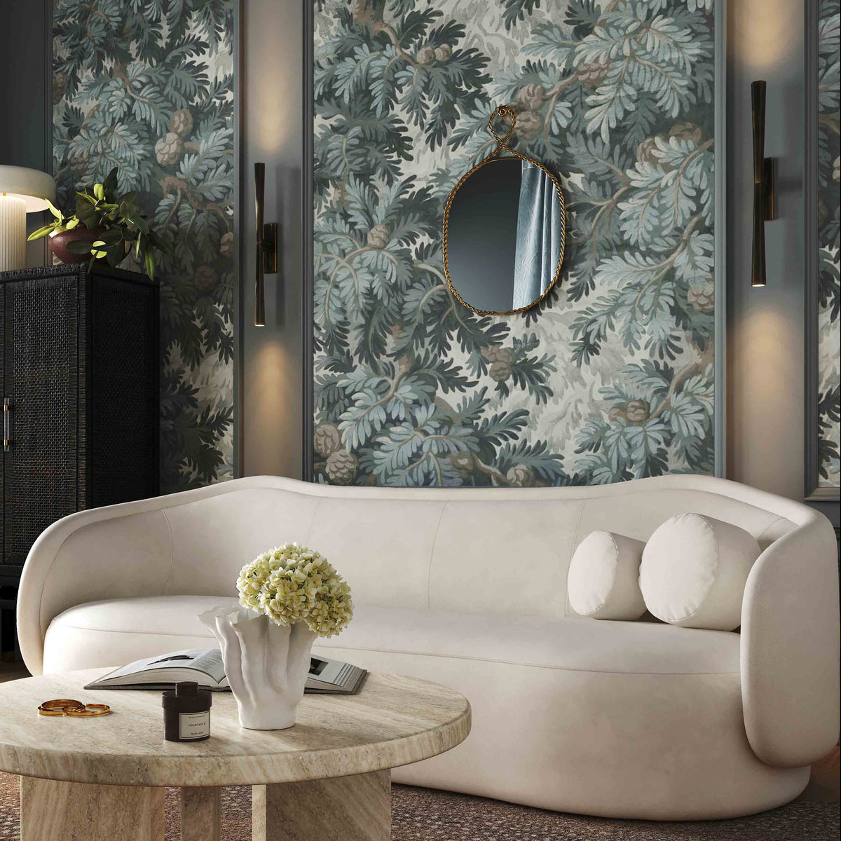 Jonathan Textured Velvet Sofa – Meadow Blu