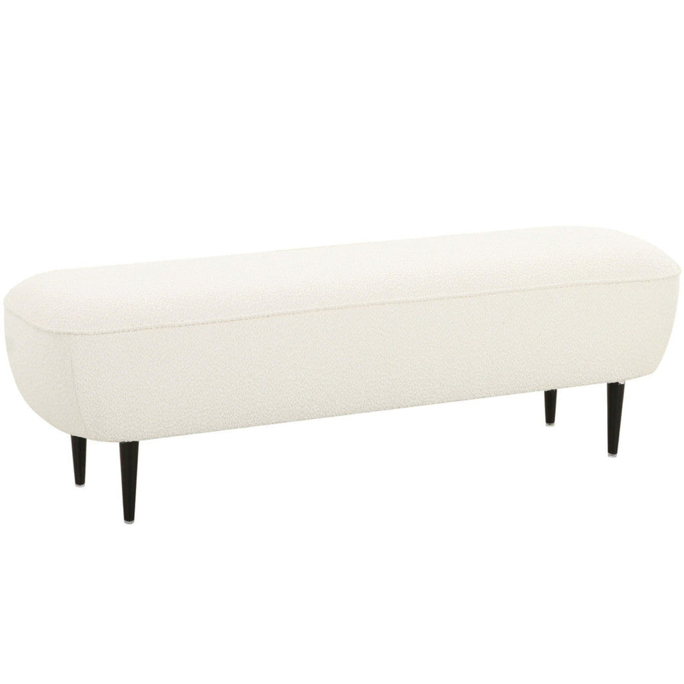 Candelabra Home Denise Cream Boucle Bench – Meadow Blu