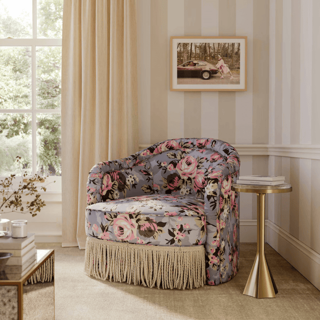 Georgia Tassel Lounge Chair – Meadow Blu
