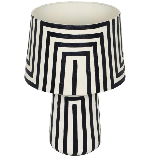 Knox Papier Mache Table Lamp – Meadow Blu