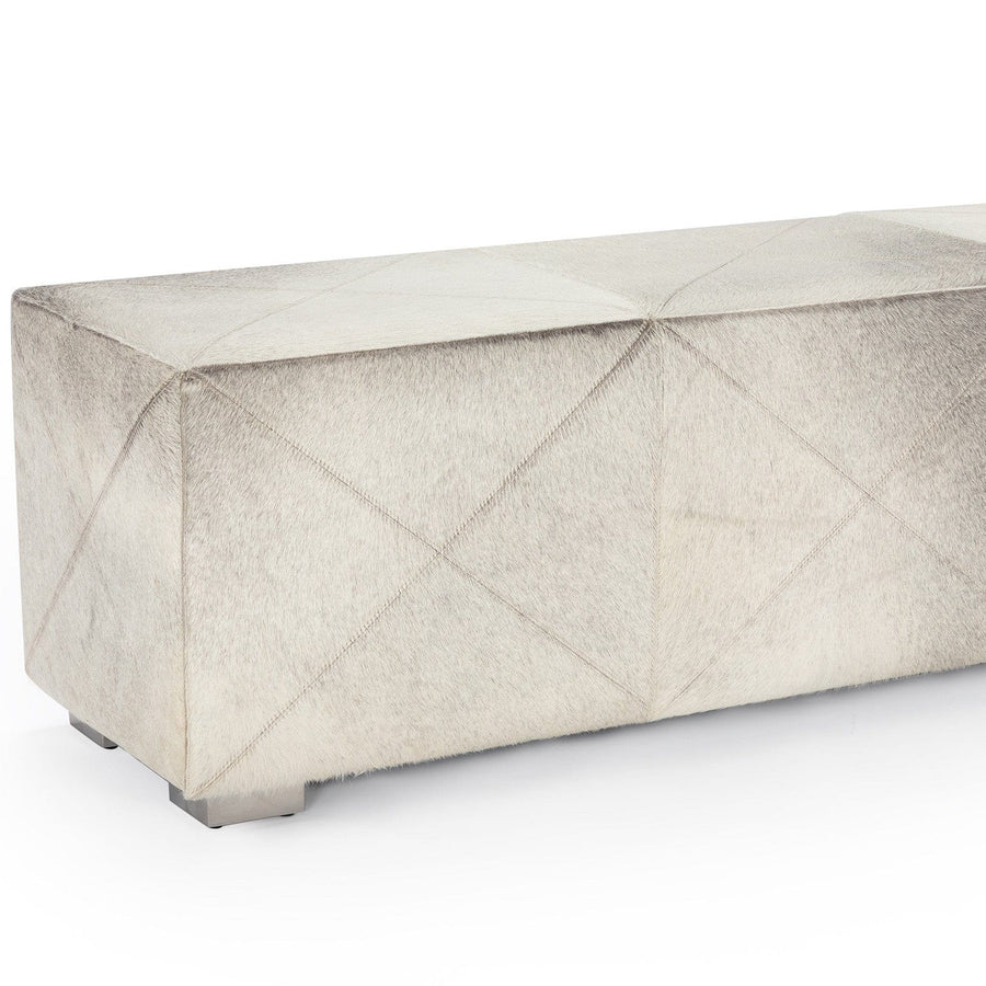 Brooks Hair on Hide Bench – Meadow Blu