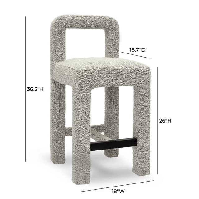 Sable Boucle Counter Stool – Meadow Blu
