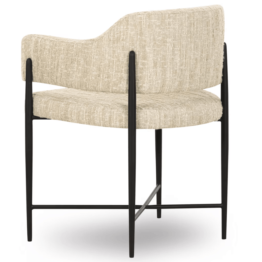 Bella Cream Textured Performance Boucle Dining Chair – Meadow Blu