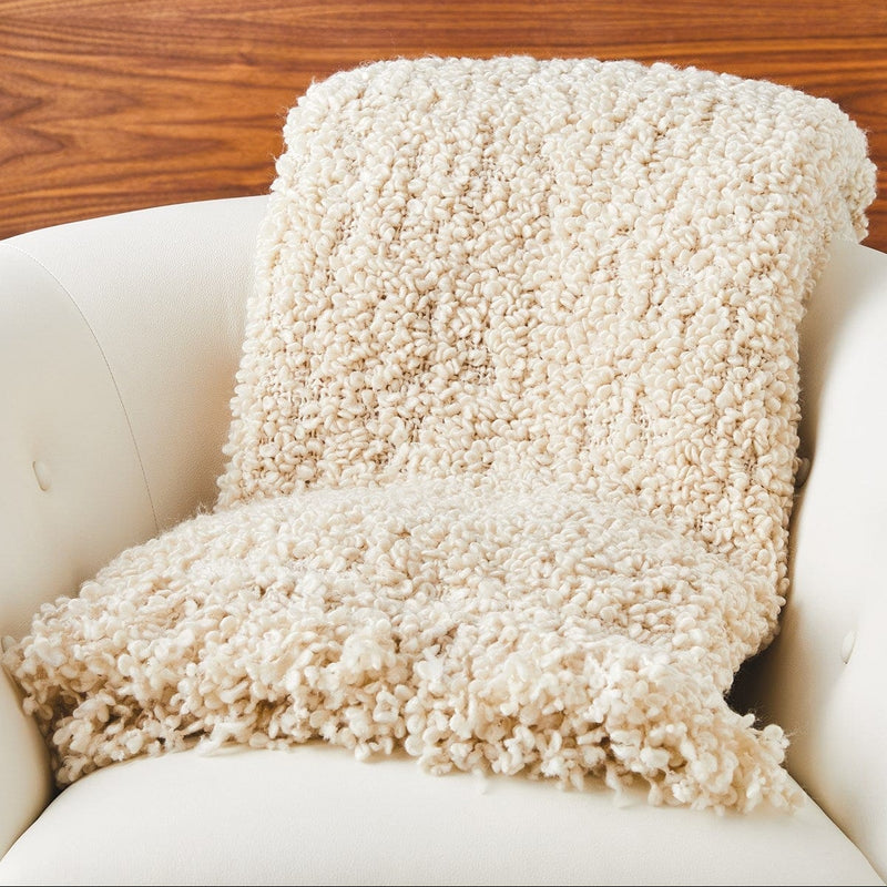 Textured Boucle Throw – Meadow Blu