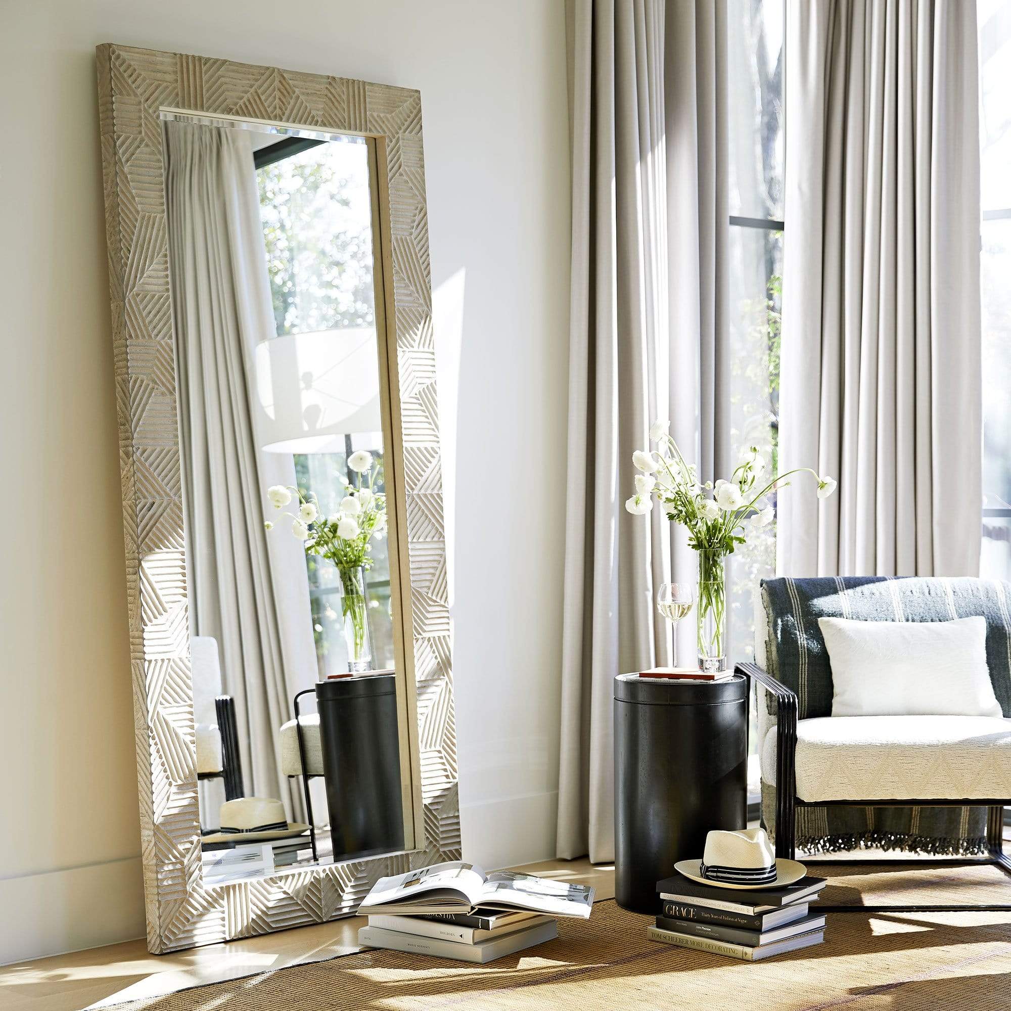 Arteriors Beth Webb Marsh Floor Mirror – Meadow Blu