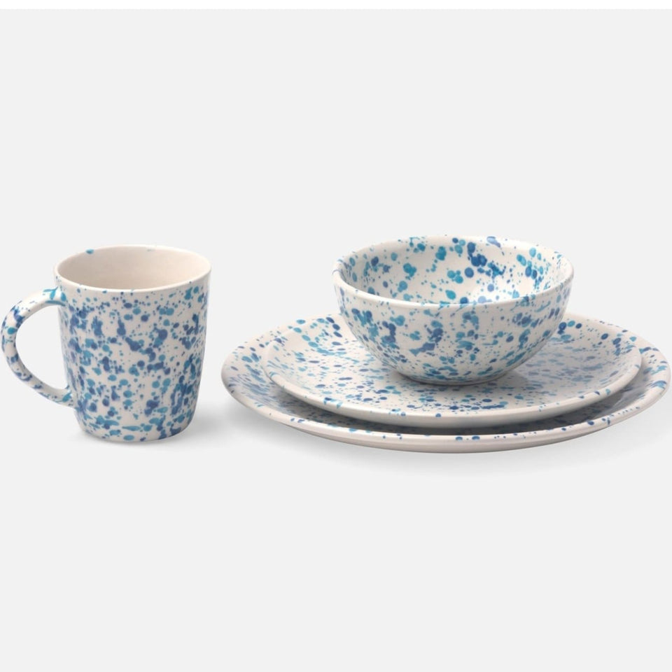 Blue Pheasant Mark D. Sikes Sconset Dinnerware Set - Mixed Blue Sponge ...