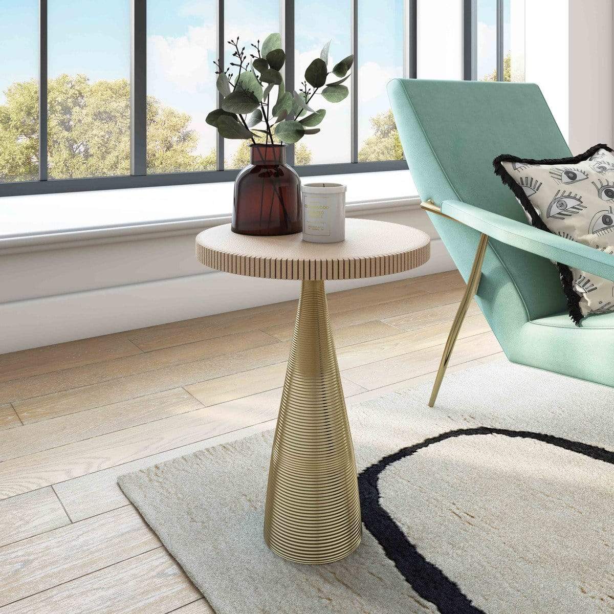 Candelabra Home Celeste Ribbed Side Table – Meadow Blu
