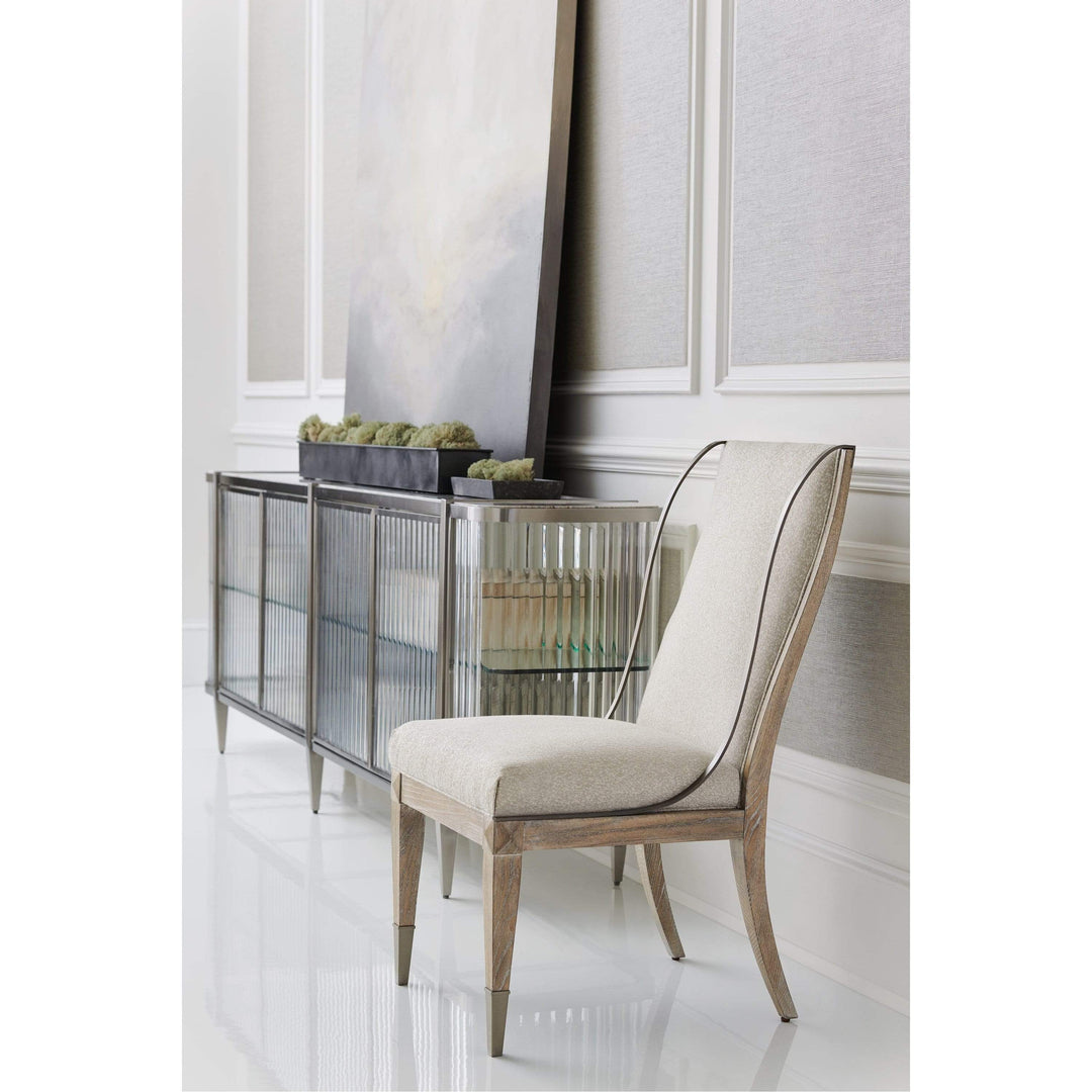 Caracole Open Arms Side Chair – Meadow Blu