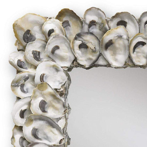 Currey & Company Oyster Shell Mirror, Square – Meadow Blu