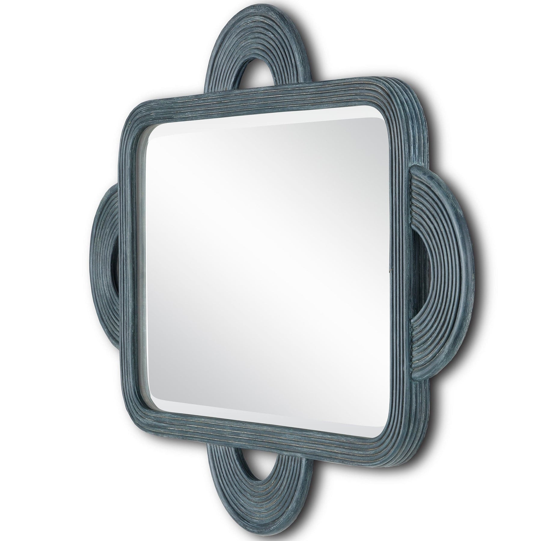 Currey & Company Santos Rectangular Mirror – Meadow Blu