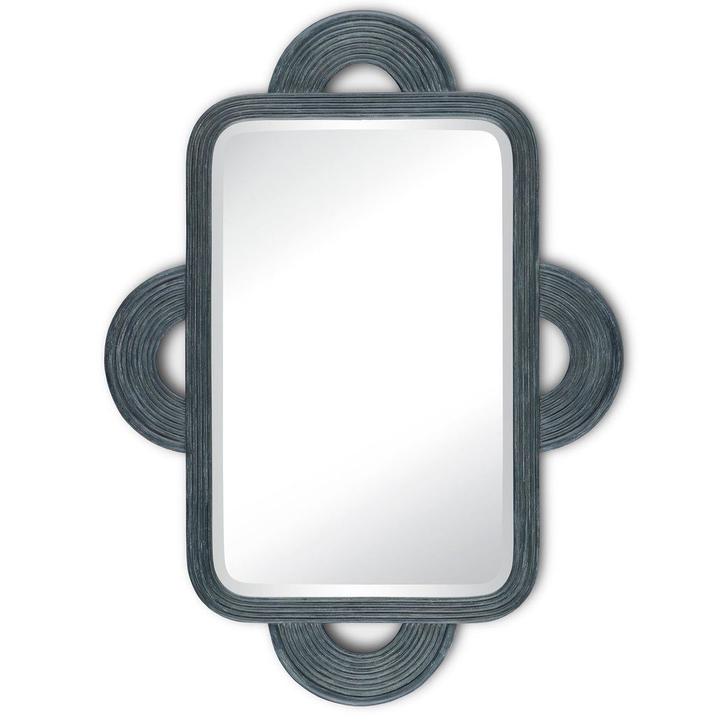 Currey & Company Santos Rectangular Mirror – Meadow Blu