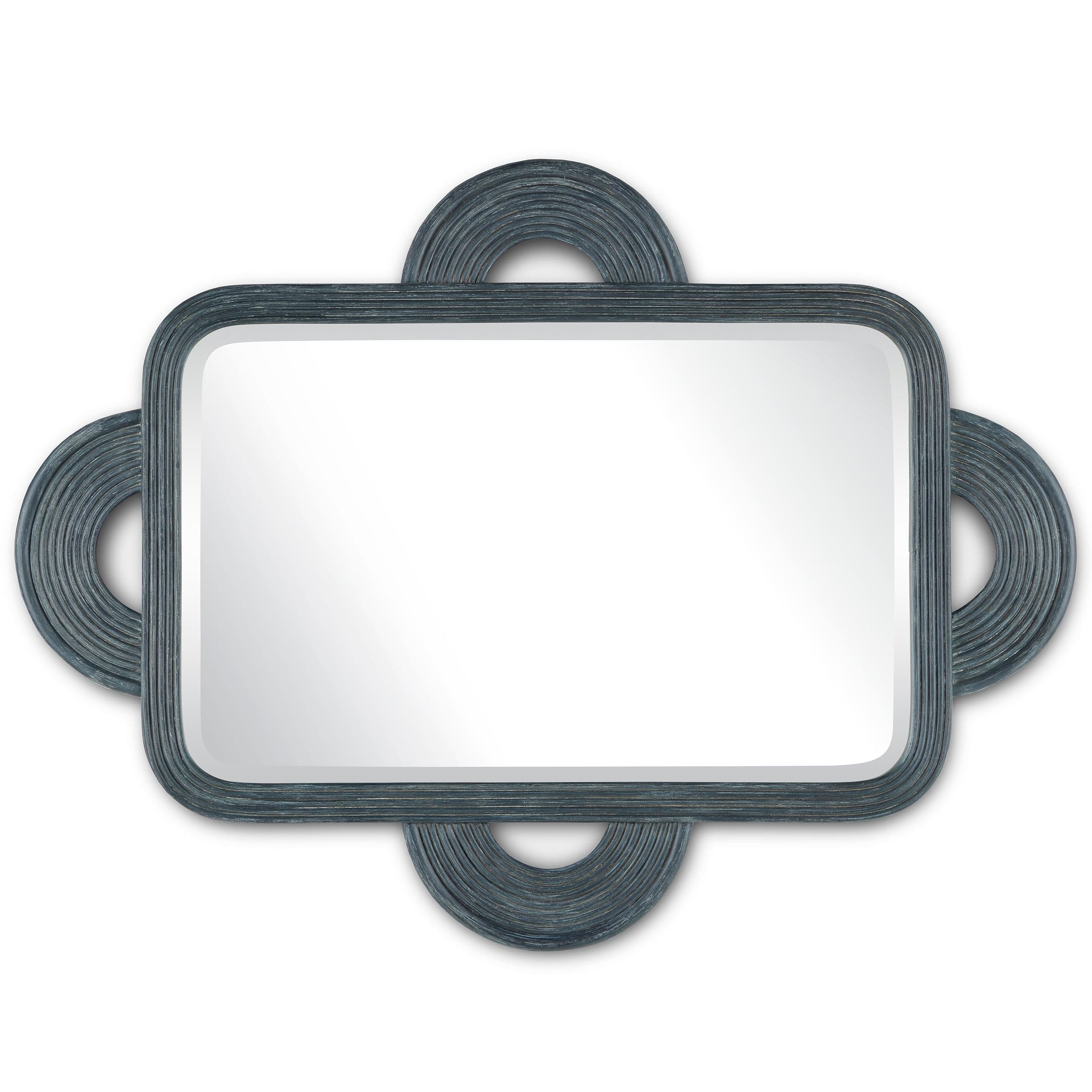 Currey & Company Santos Rectangular Mirror – Meadow Blu