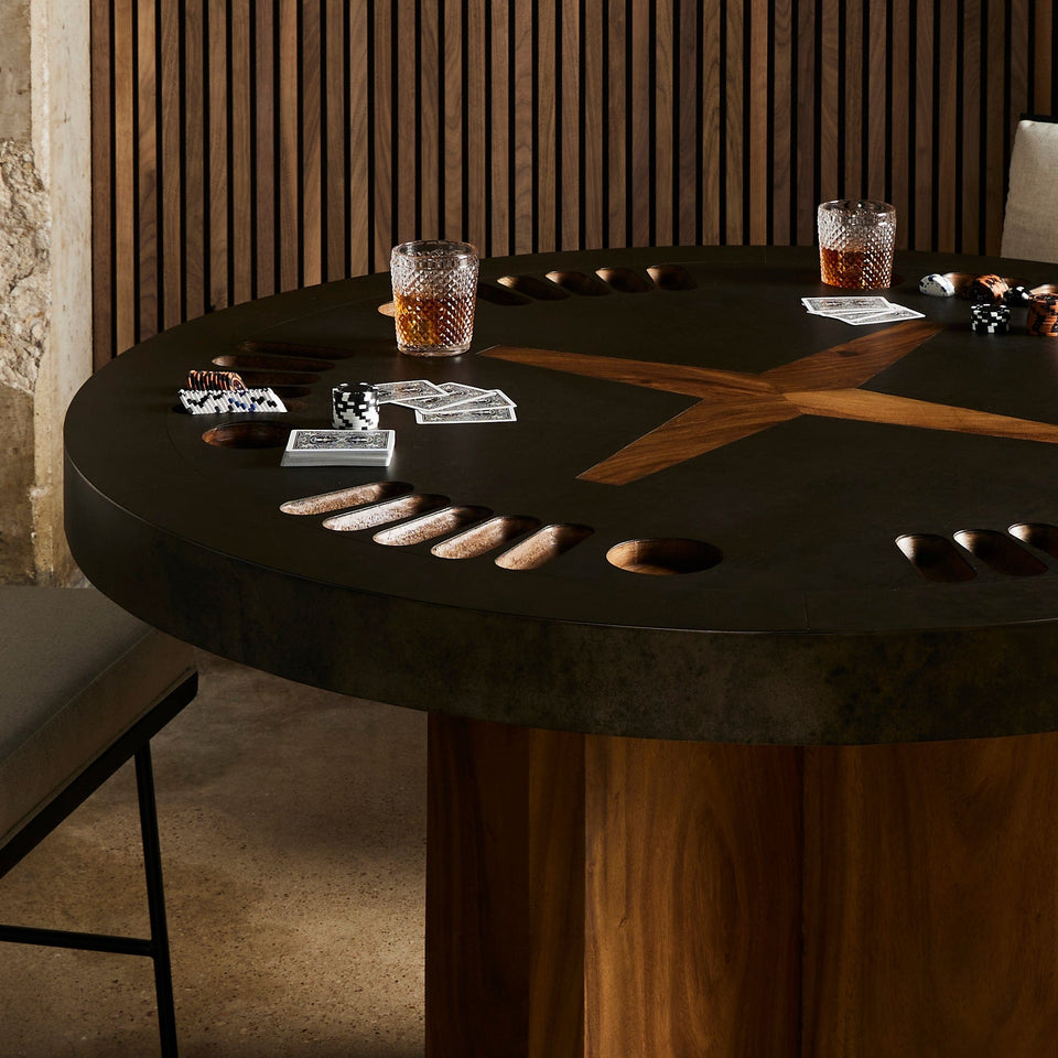 Four Hands Poker Table – Meadow Blu