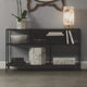 Element Shelved Console Table – Meadow Blu