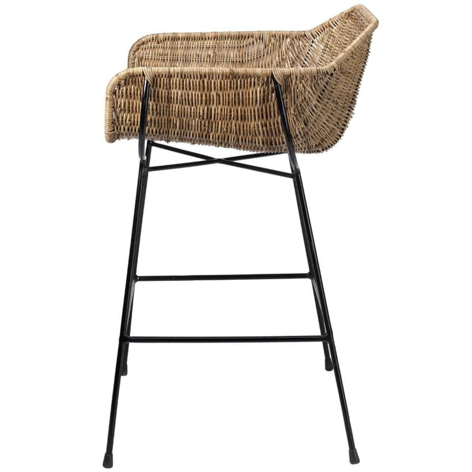 Jamie Young Co. Nusa Bar & Counter Stool - Rattan/Steel – Meadow Blu