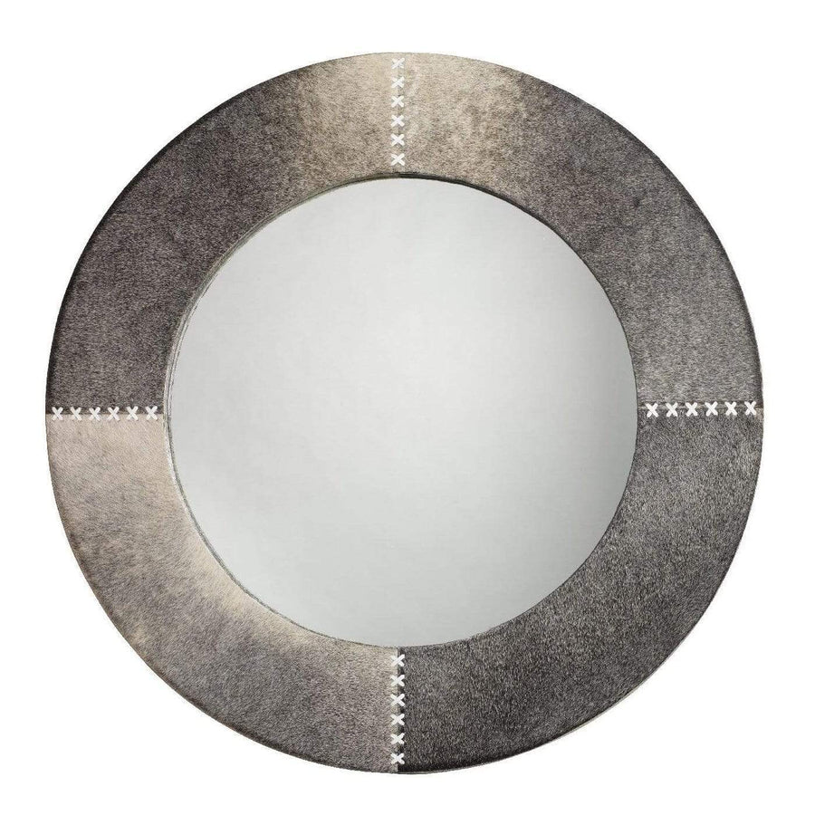 Round Cross Stitch Mirror - Buff Leather – Meadow Blu