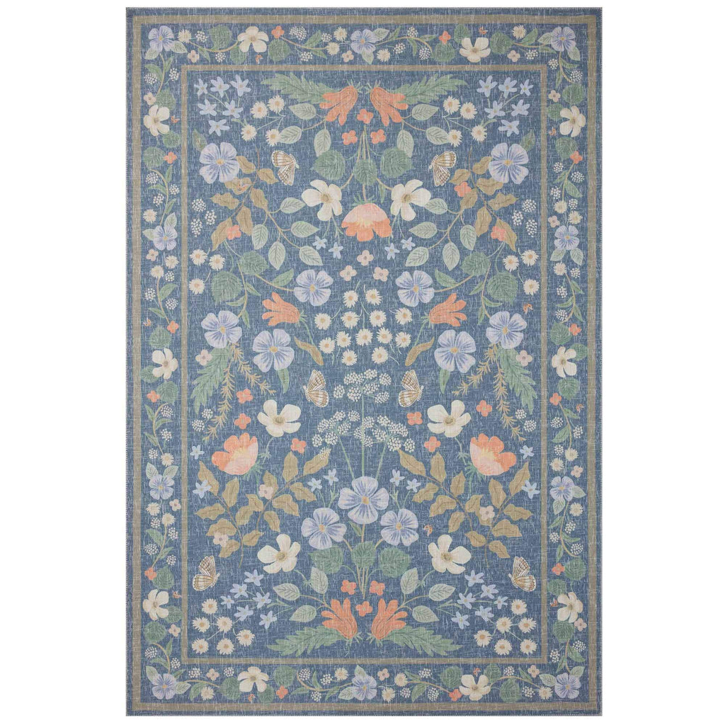 Loloi Rifle Paper Co. Cotswolds Rug, Willow – Meadow Blu