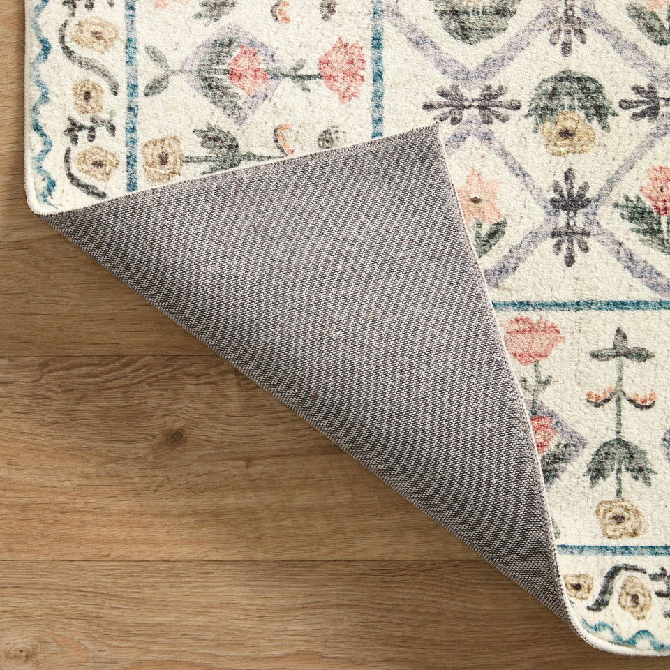 Loloi Rifle Paper Co. Lattice Rug – Meadow Blu