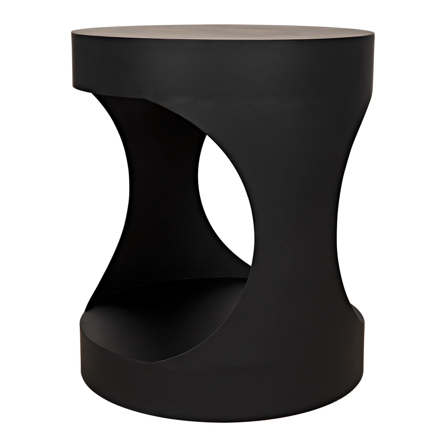 Noir Eclipse Round Side Table – Meadow Blu
