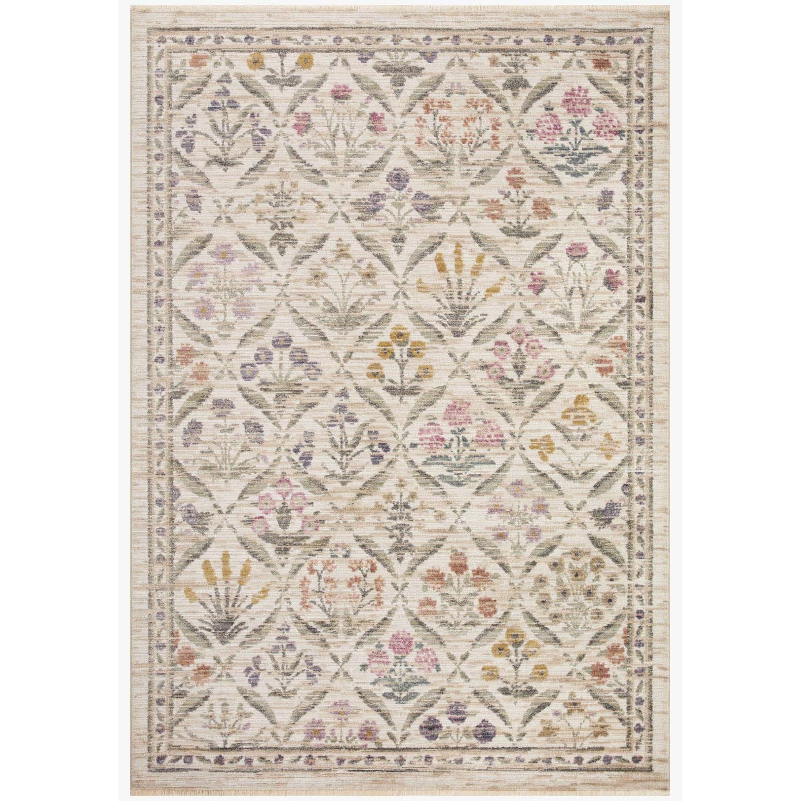 Loloi Rifle Paper Co. Provence Estee Ivory Rug – Meadow Blu