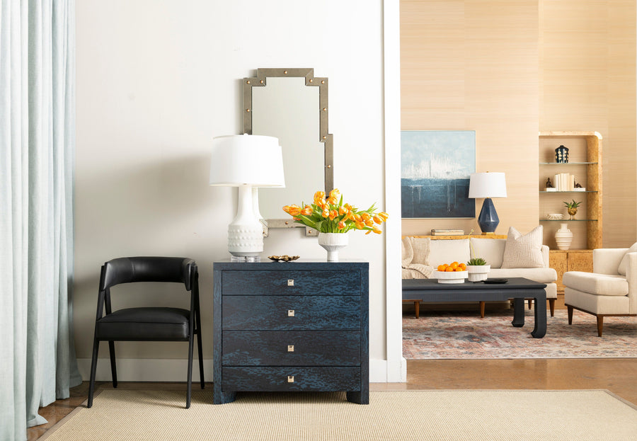 Lugano 4-Drawer Side Table – Meadow Blu