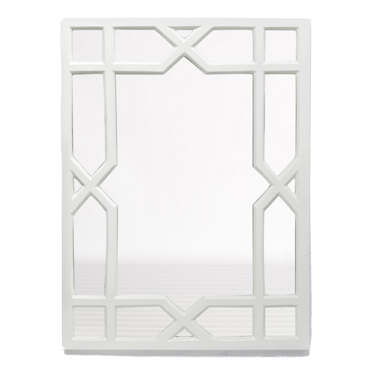 Worlds Away Vero White Lacquer Trellis Mirror – Meadow Blu